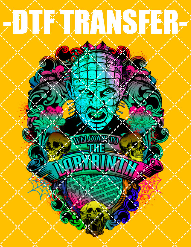 Halloween Pinhead 1 - DTF Transfer (Ready To Press)
